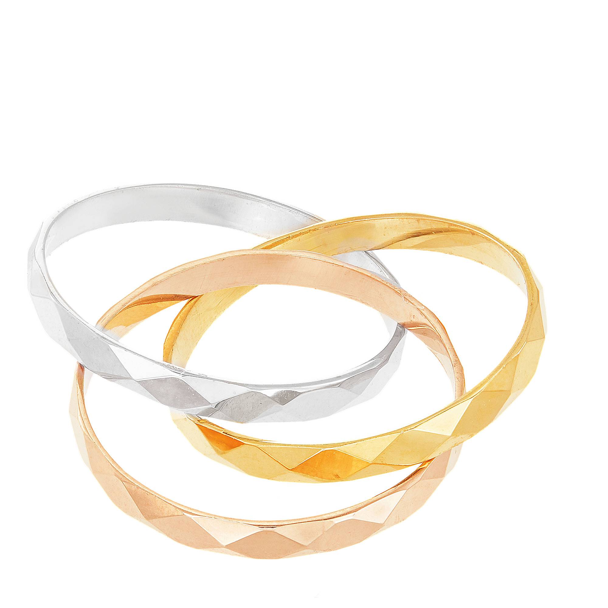 Oro Italia 916 White, Yellow and Rose Gold Ring GR45630321-TI