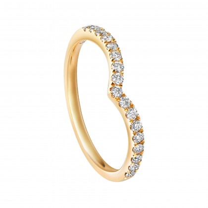 V-Shape Diamond Ring in 375/9K Yellow Gold 25797(R) | HABIB Jewels