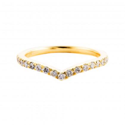 V-Shape Diamond Ring in 375/9K Yellow Gold 25797(R) | HABIB Jewels