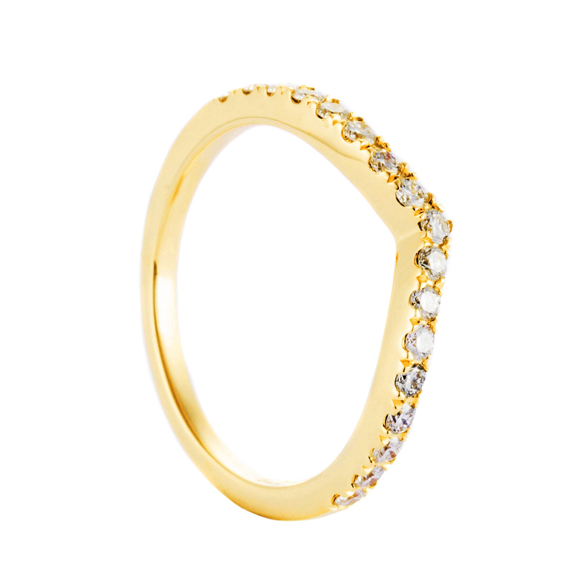 V-Shape Diamond Ring in 375/9K Yellow Gold 25797(R) | HABIB Jewels