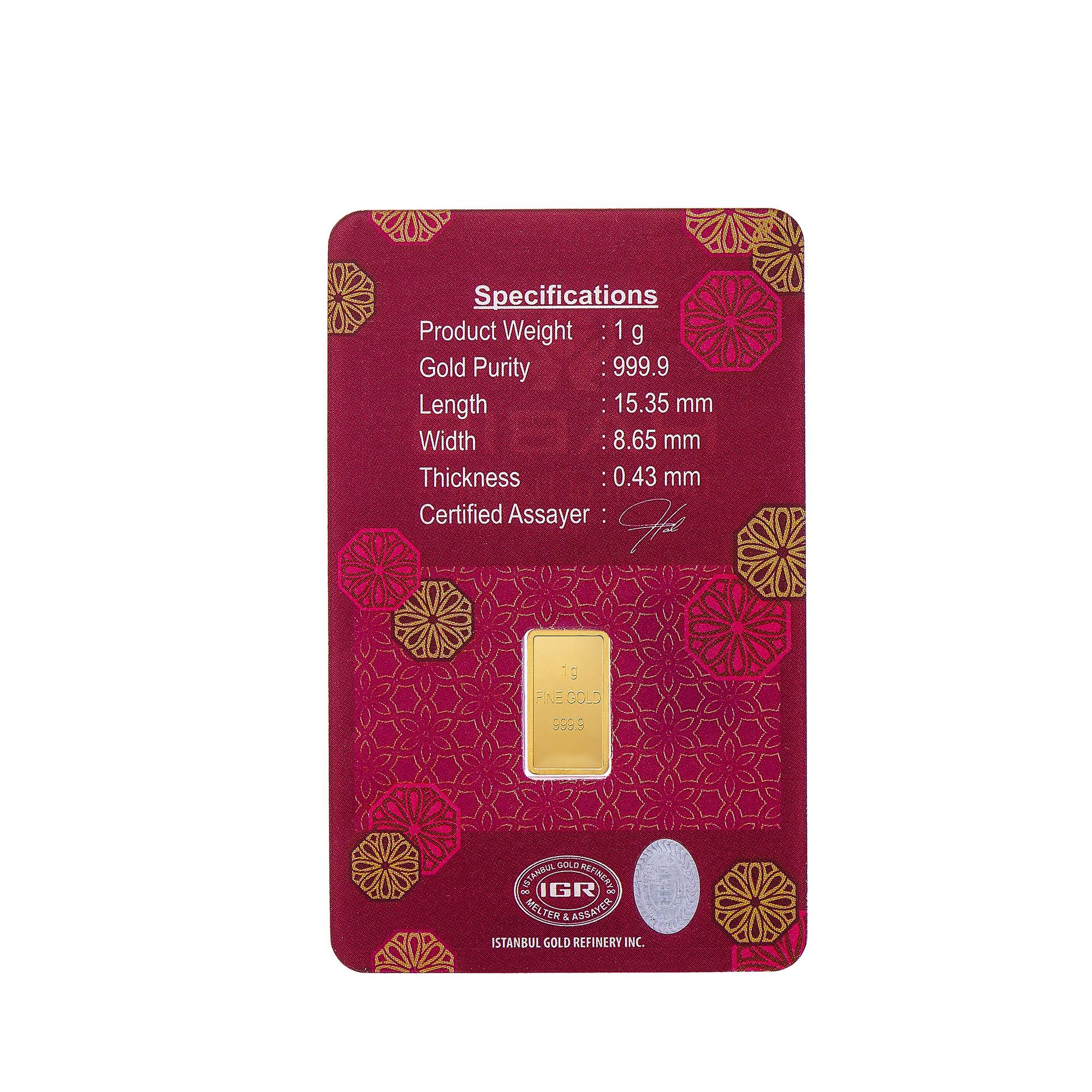 IGR 1GM Gold Bar HABIB Jewels igr-1gm-gold-bar-habib-jewels
