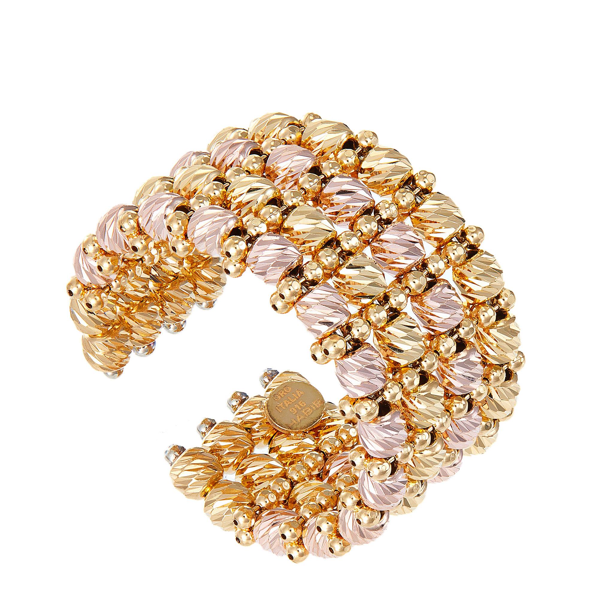 Oro Italia 916 Piccolo Yellow and Rose Gold Ring (7.32G) GR41990121(R)-BI