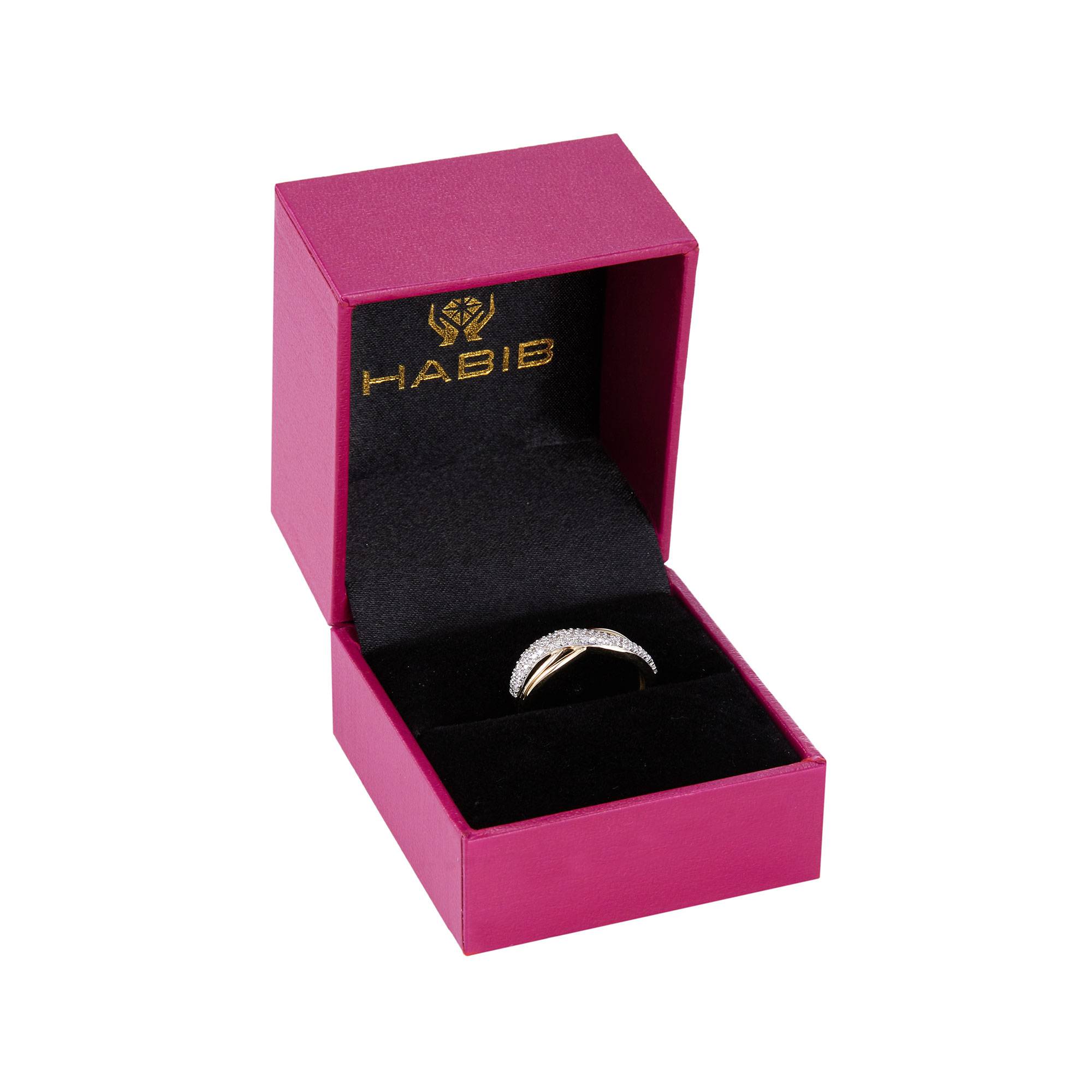 Pave Set Round Diamond Infinity Ring in 375/9K Rose Gold 24815 | HABIB