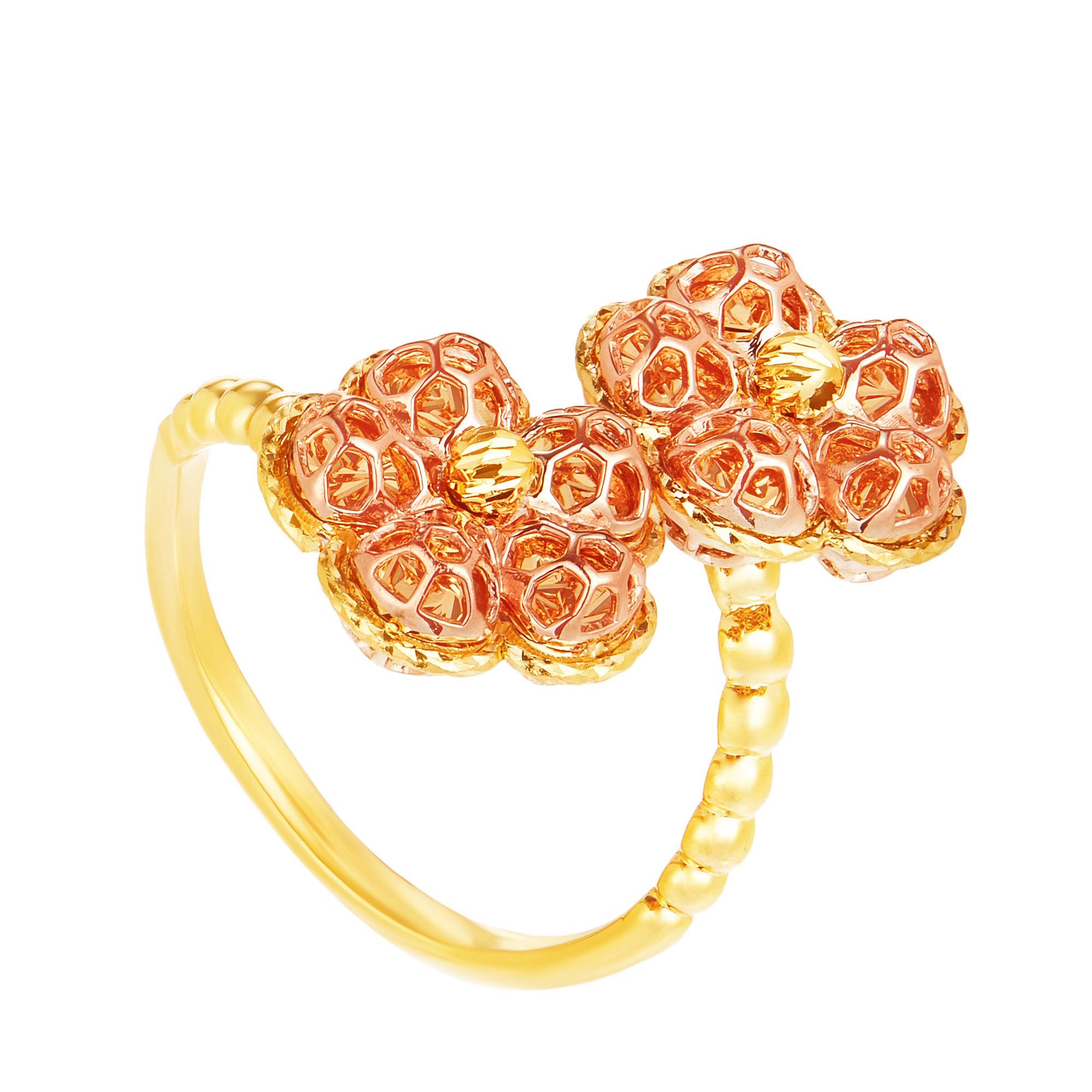 Oro Italia 916 Yellow and Rose Gold Ring (6.02G) GR44220820-BI | HABIB