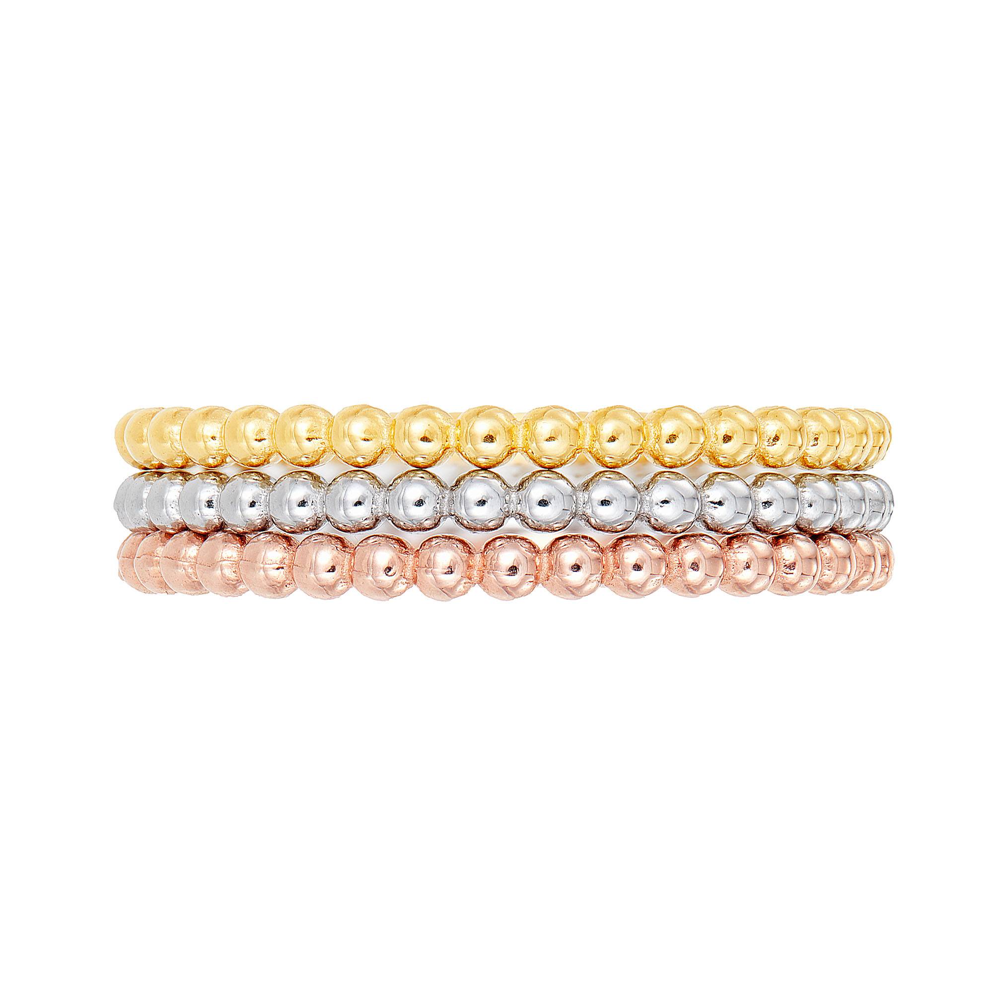 Oro Italia 916 White, Yellow and Rose Gold Ring GR46950921-TI