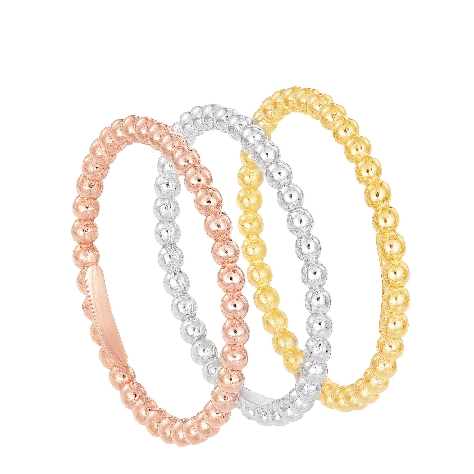 Oro Italia 916 White, Yellow and Rose Gold Ring GR46950921-TI