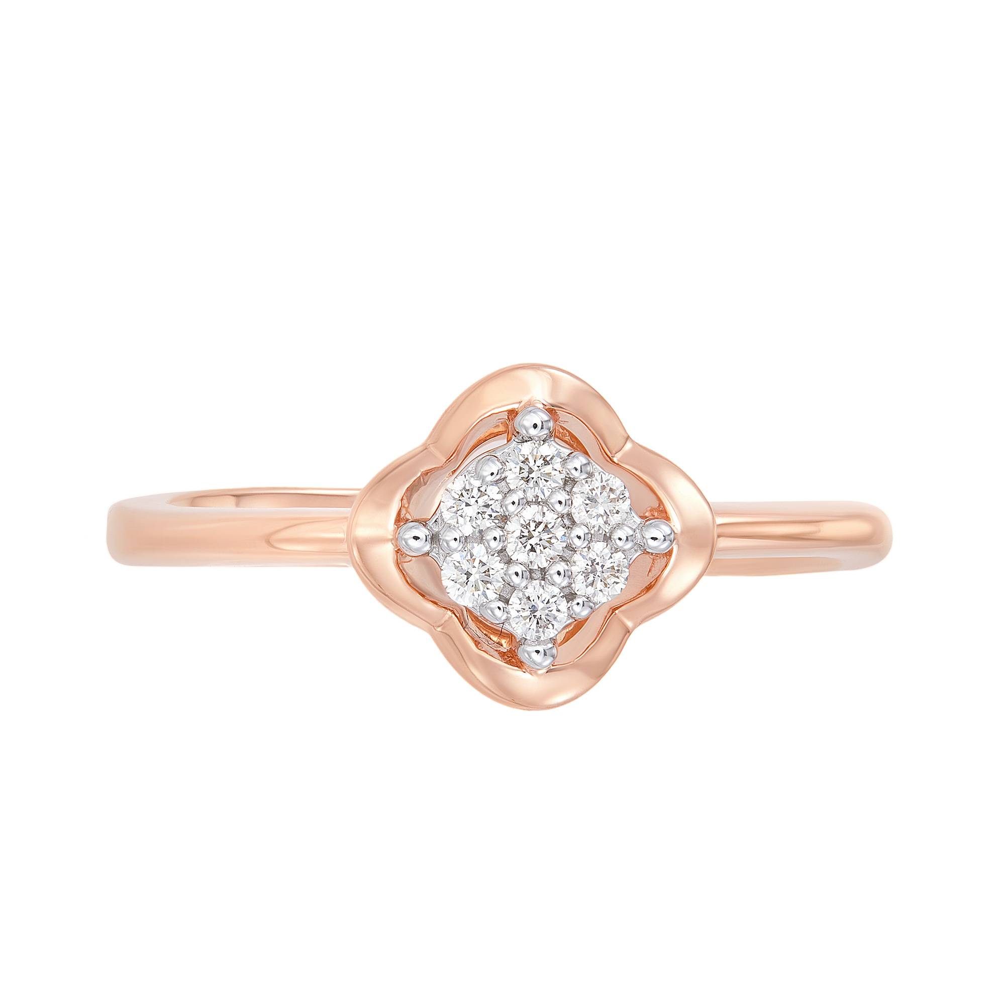Fireworks Round Diamond Ring in 375/9K Rose Gold 262881221