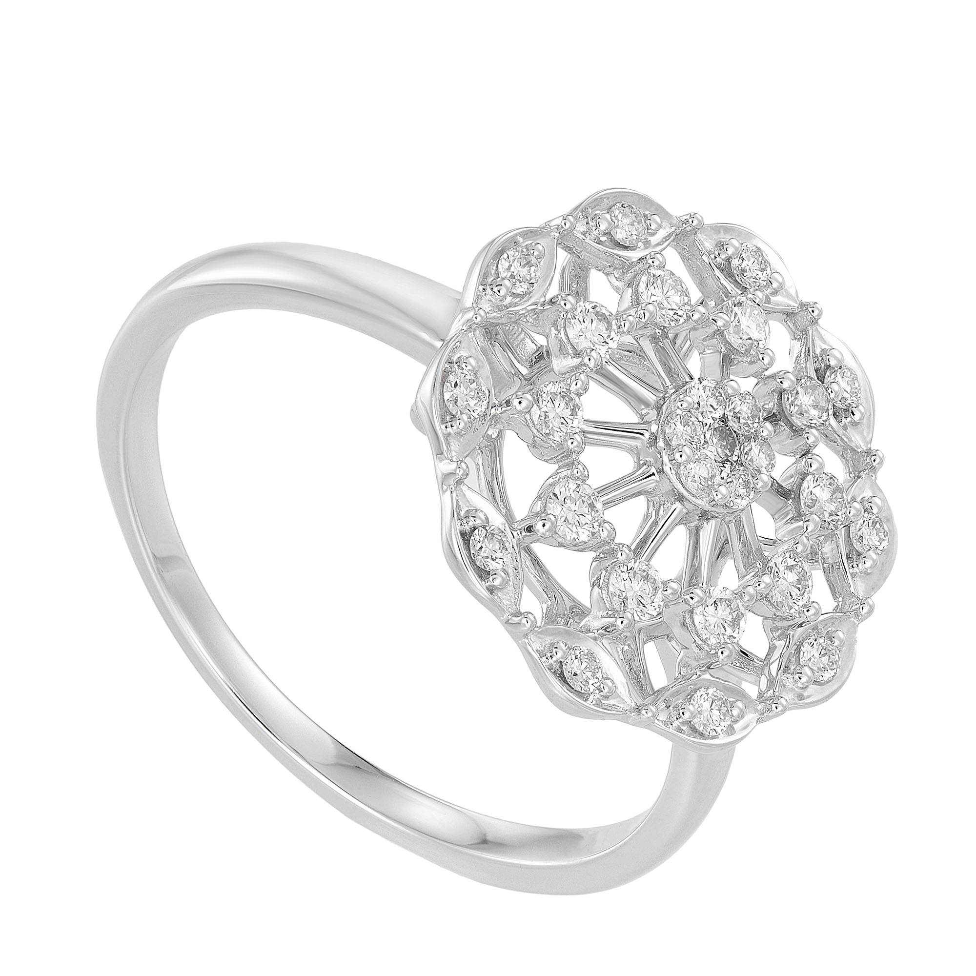 Fireworks Round Diamond Ring in 375/9K White Gold 262831221
