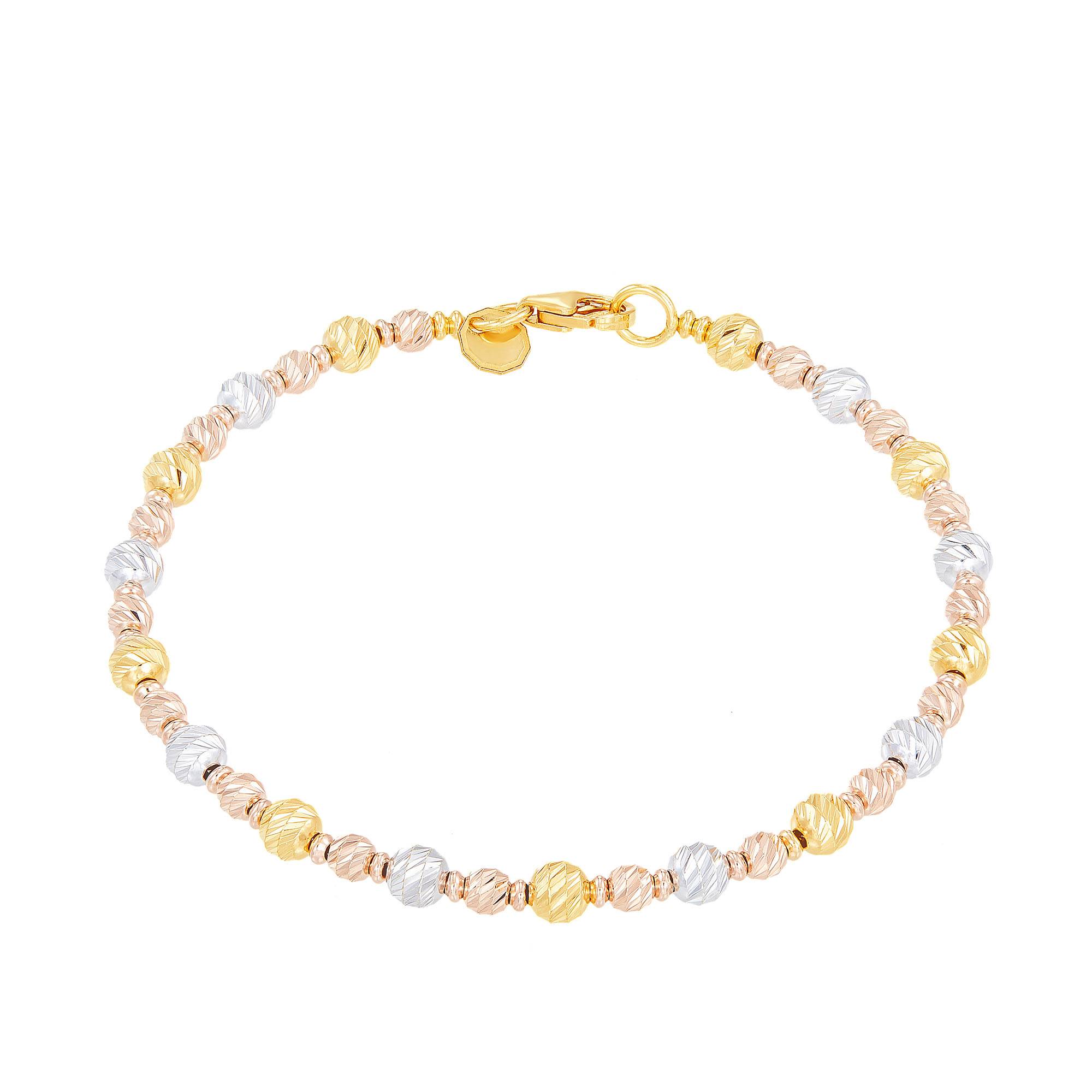 Oro Italia 916 White, Rose and Yellow Gold Bracelet GW39301221-TI