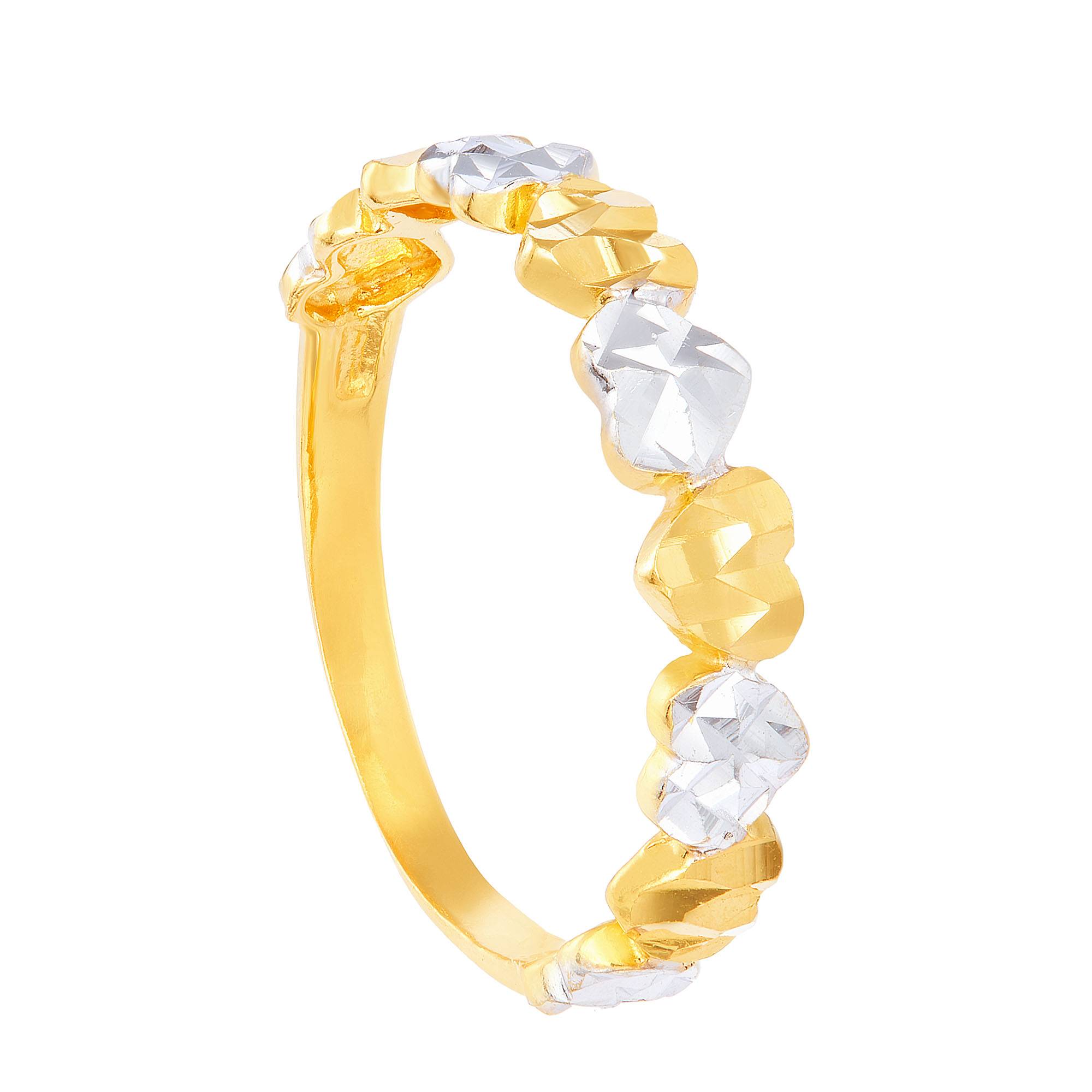 Cari White and Yellow Gold Ring in 916 Gold R25340422