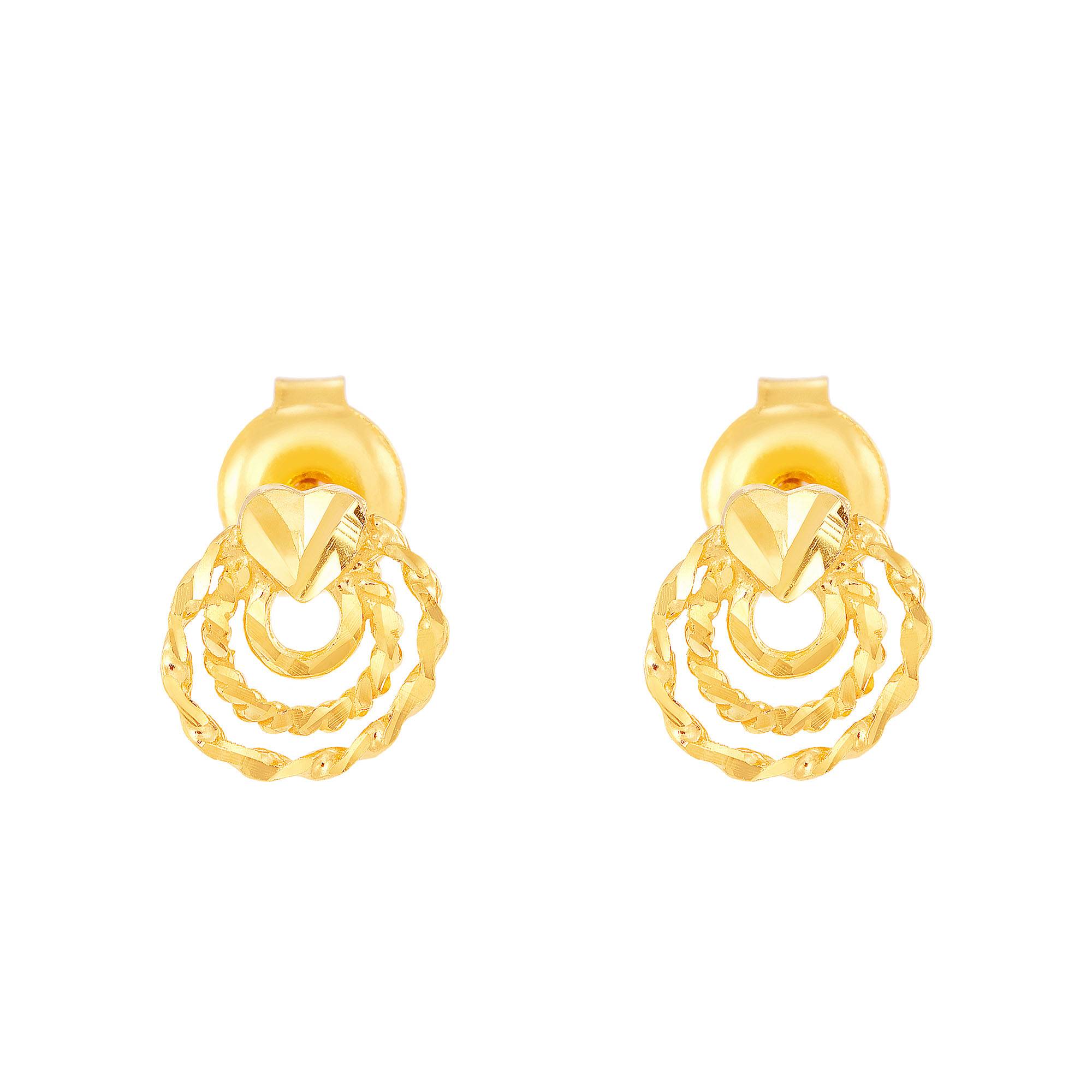 Spira Gold Earrings, 916 Gold EC01-016-010422