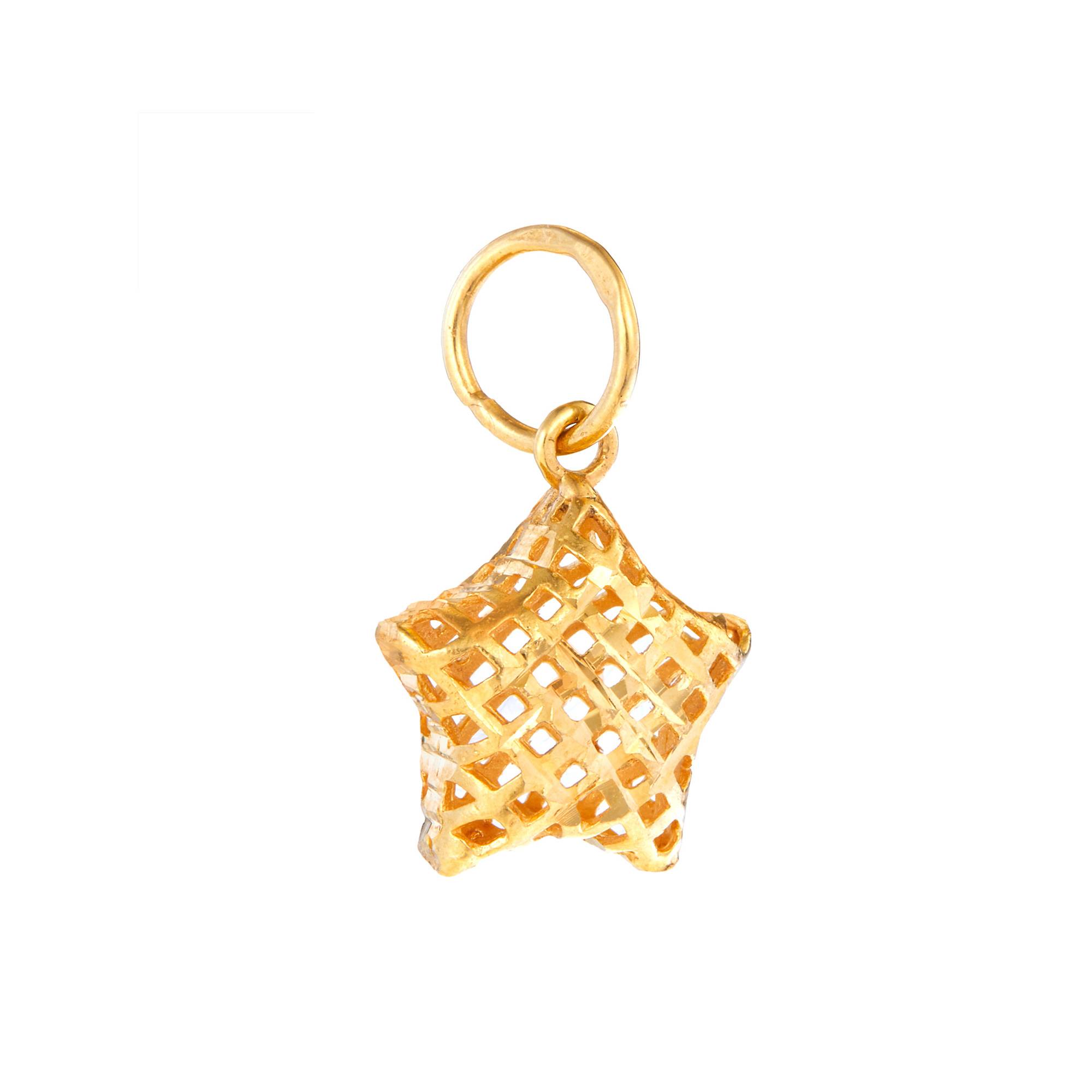 Handbag White and Yellow Gold Charm, 916 Gold LEPP26
