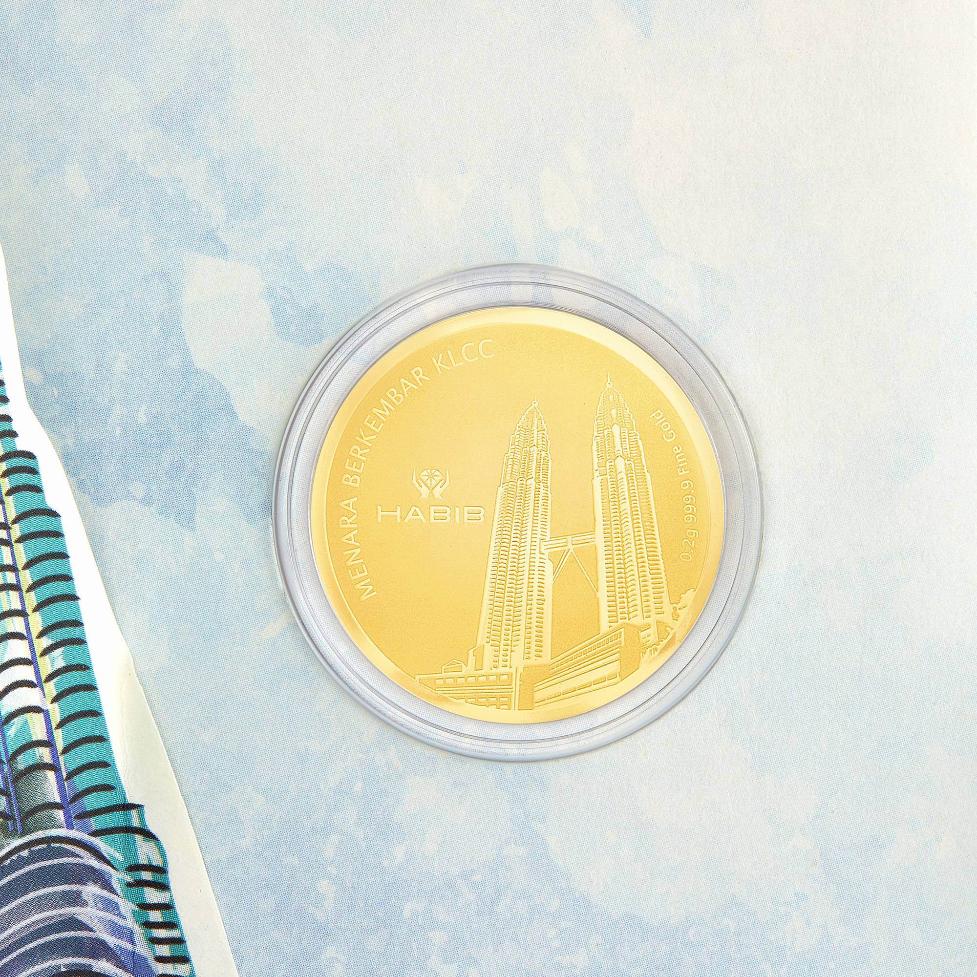 Menara Berkembar KLCC, 999.9 Gold Wafer Coin (0.20G)