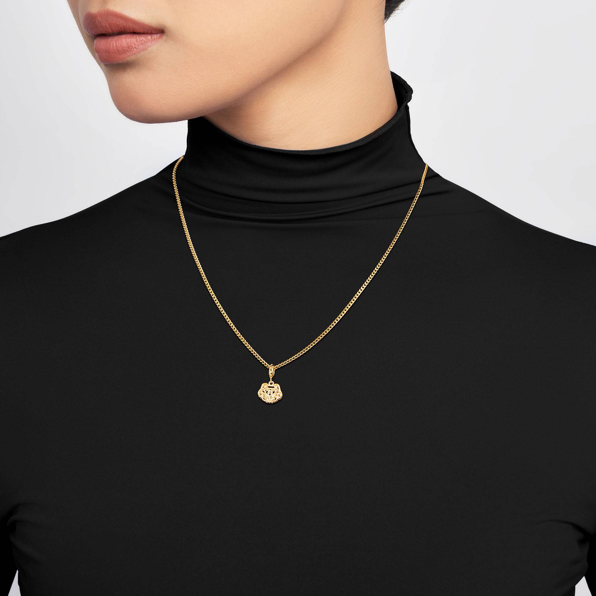 Keyne Yellow Gold Pendant, 916 Gold ZY18-001-010622