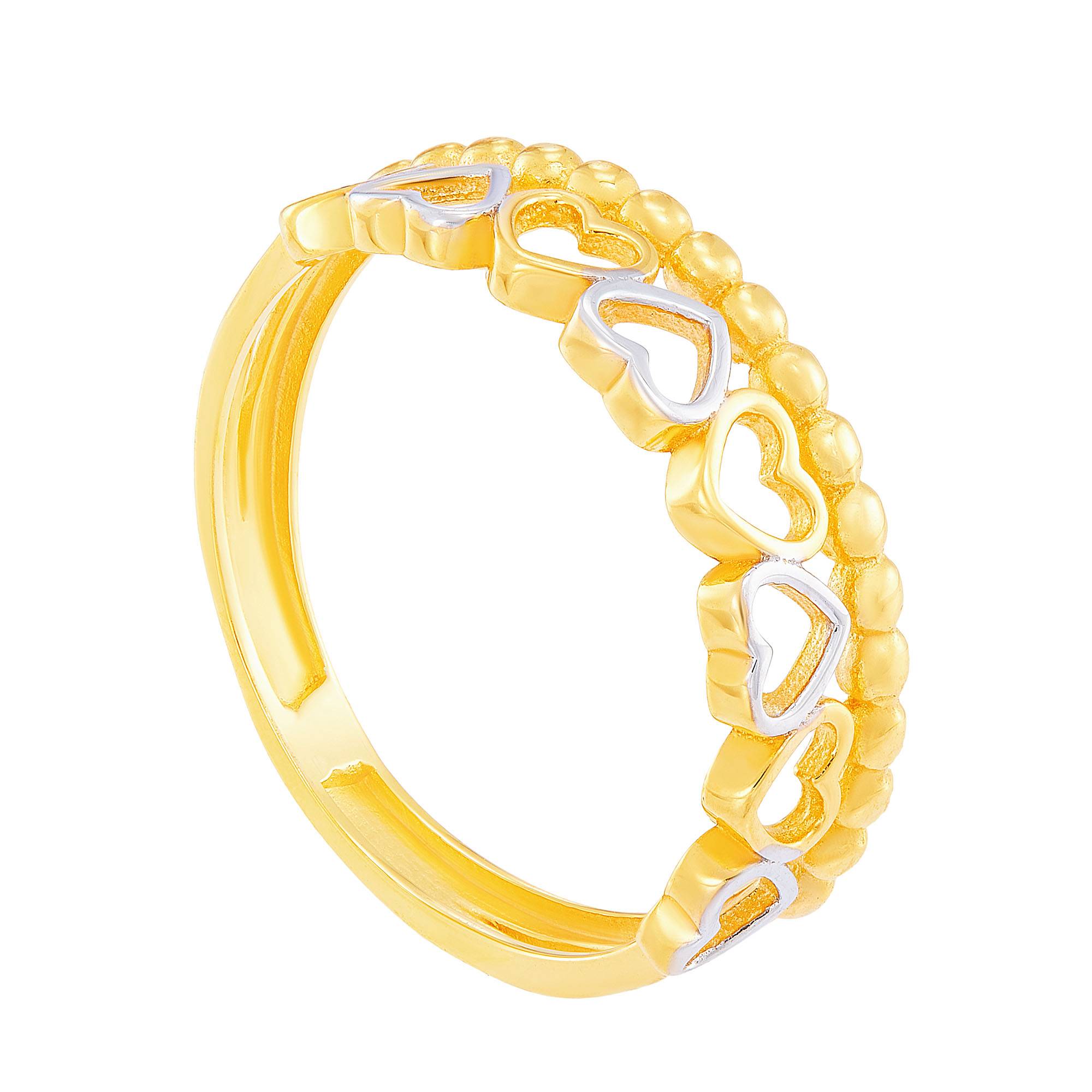 Oro Italia 916/22K White and Yellow Gold Ring GR48360822(YW)-BI