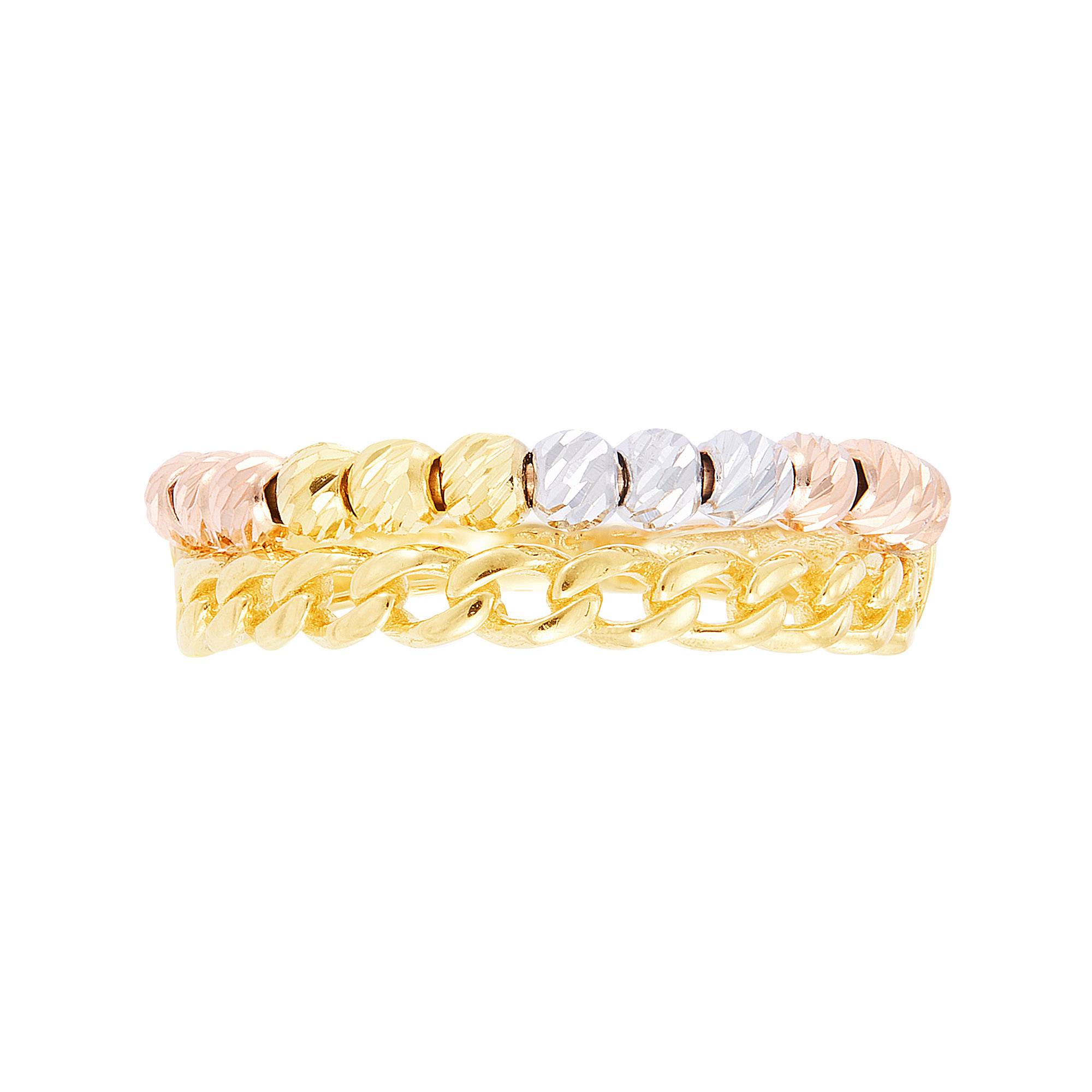 585/14K Yellow, White and Rose Gold Ring RBD 11
