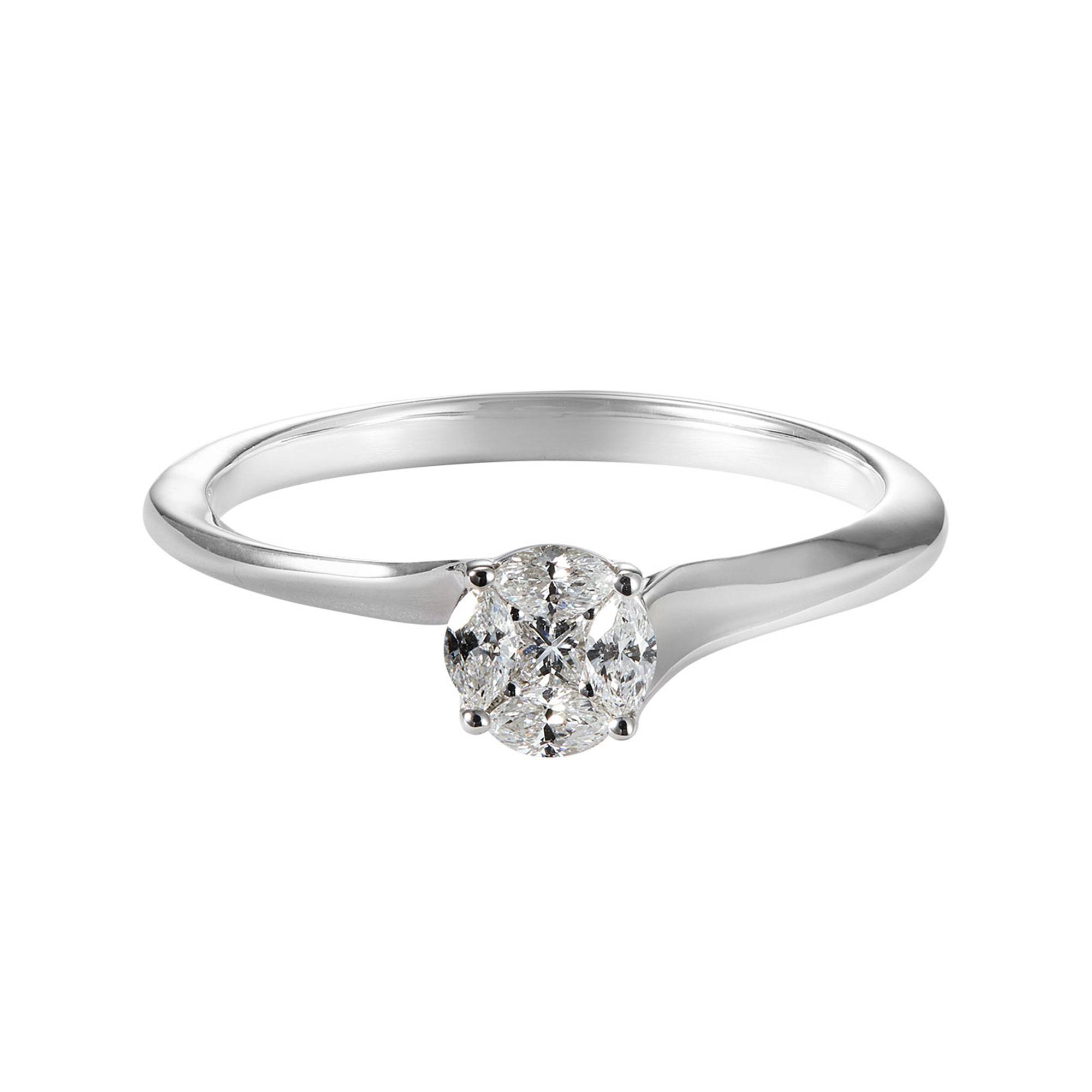 Marquise and Princess cut Diamond in 375/9K White Gold 259561120