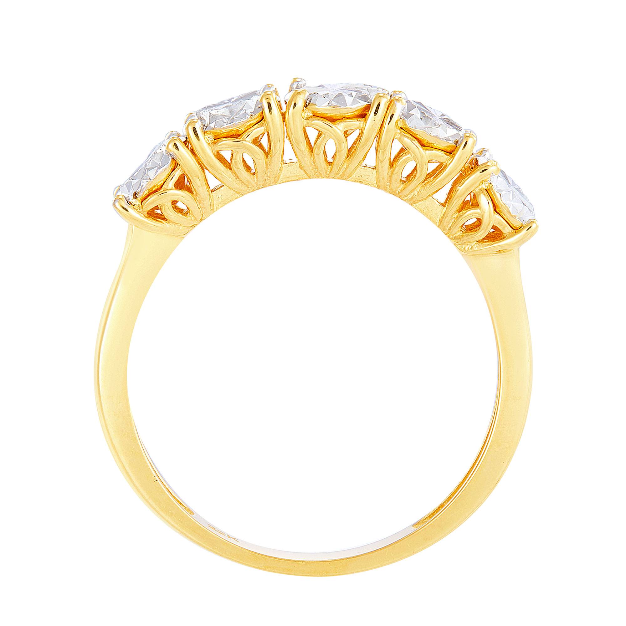 Oro Italia 916 Yellow and White Gold Ring GR47700222(YW)-BI