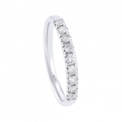 Round Diamond Ring in 750/18K White Gold 265361222
