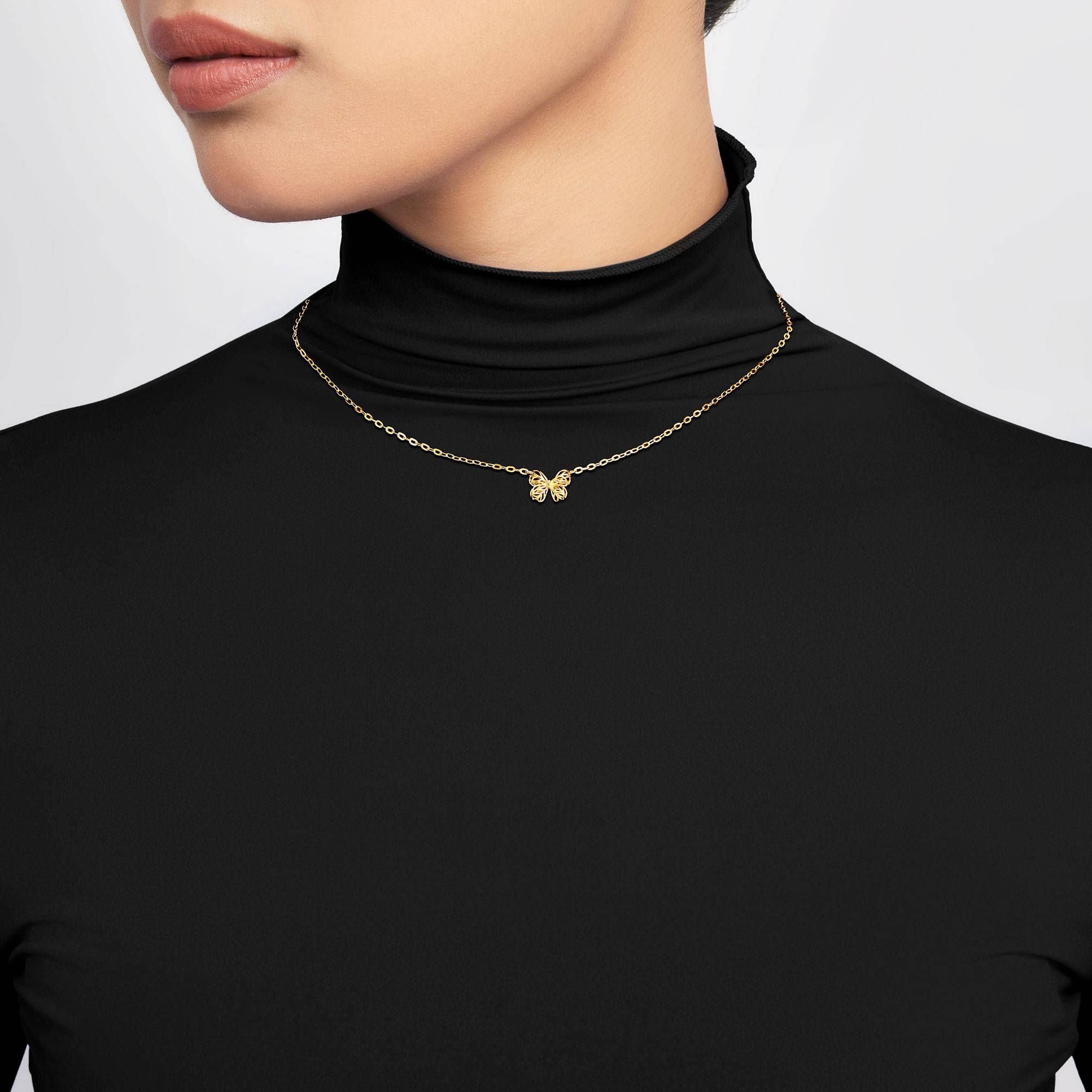 916/22K Yellow Gold Necklace (Butterfly) JE29-001-010223