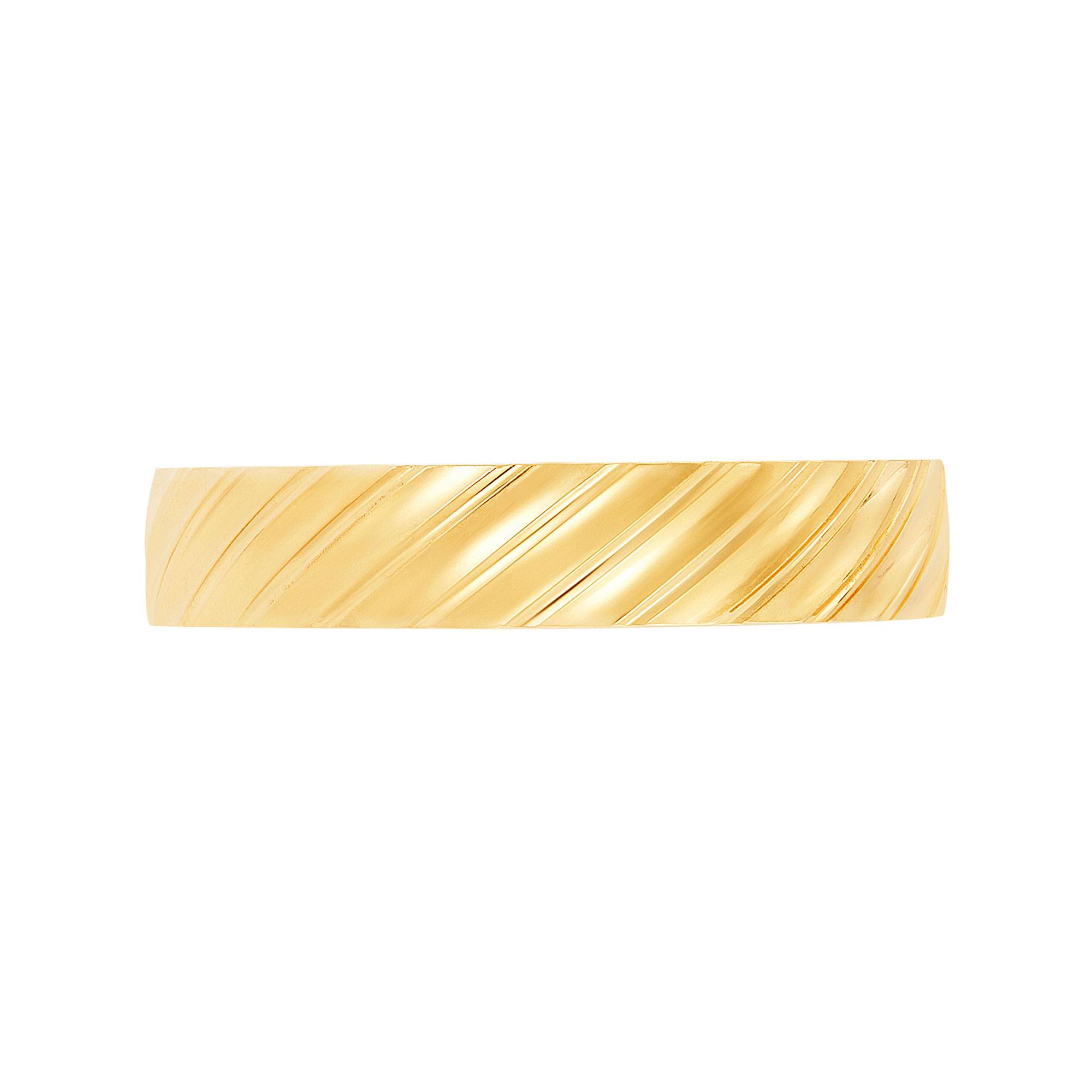 Oro Italia 916 Yellow Gold Band Ring (Belah Rotan) GR49210323 (22K Gold)