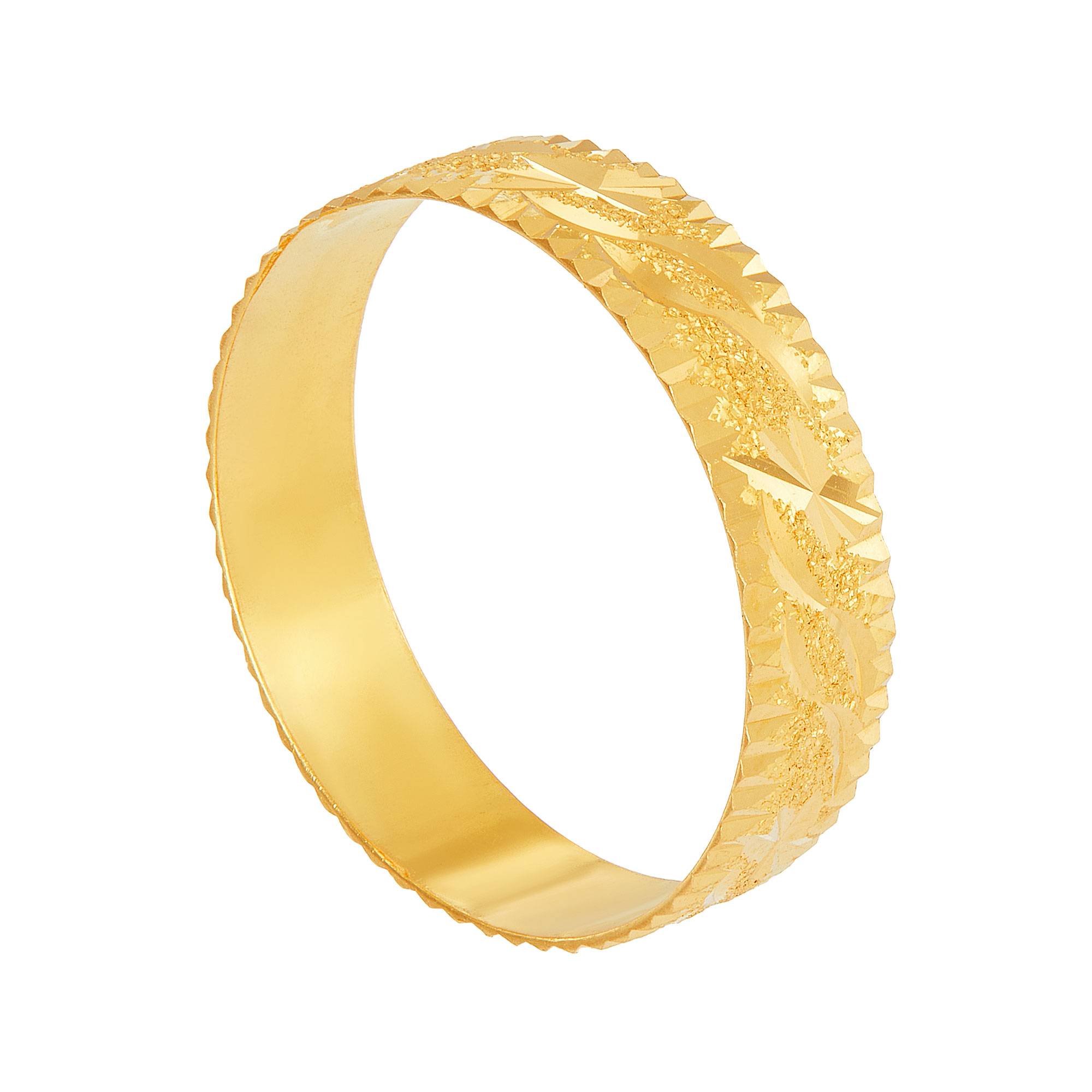 916/22K Yellow Gold Band Ring (Belah Rotan) CHR010623