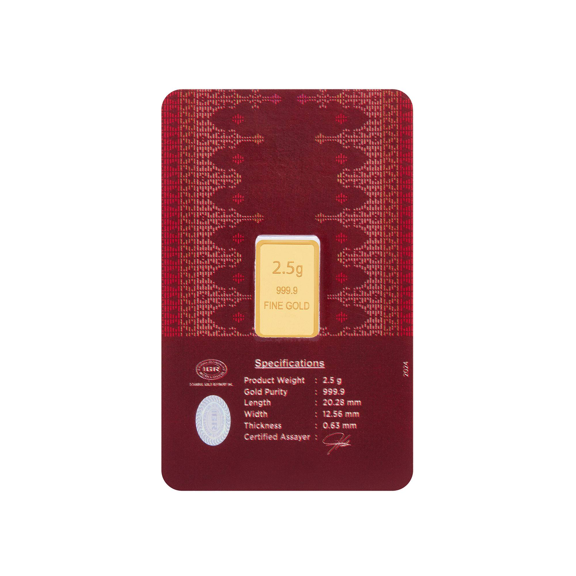 HABIB 2.5g 999.9 Gold Bar (Songket) - Accredited by London Bullion Market Association (LBMA)