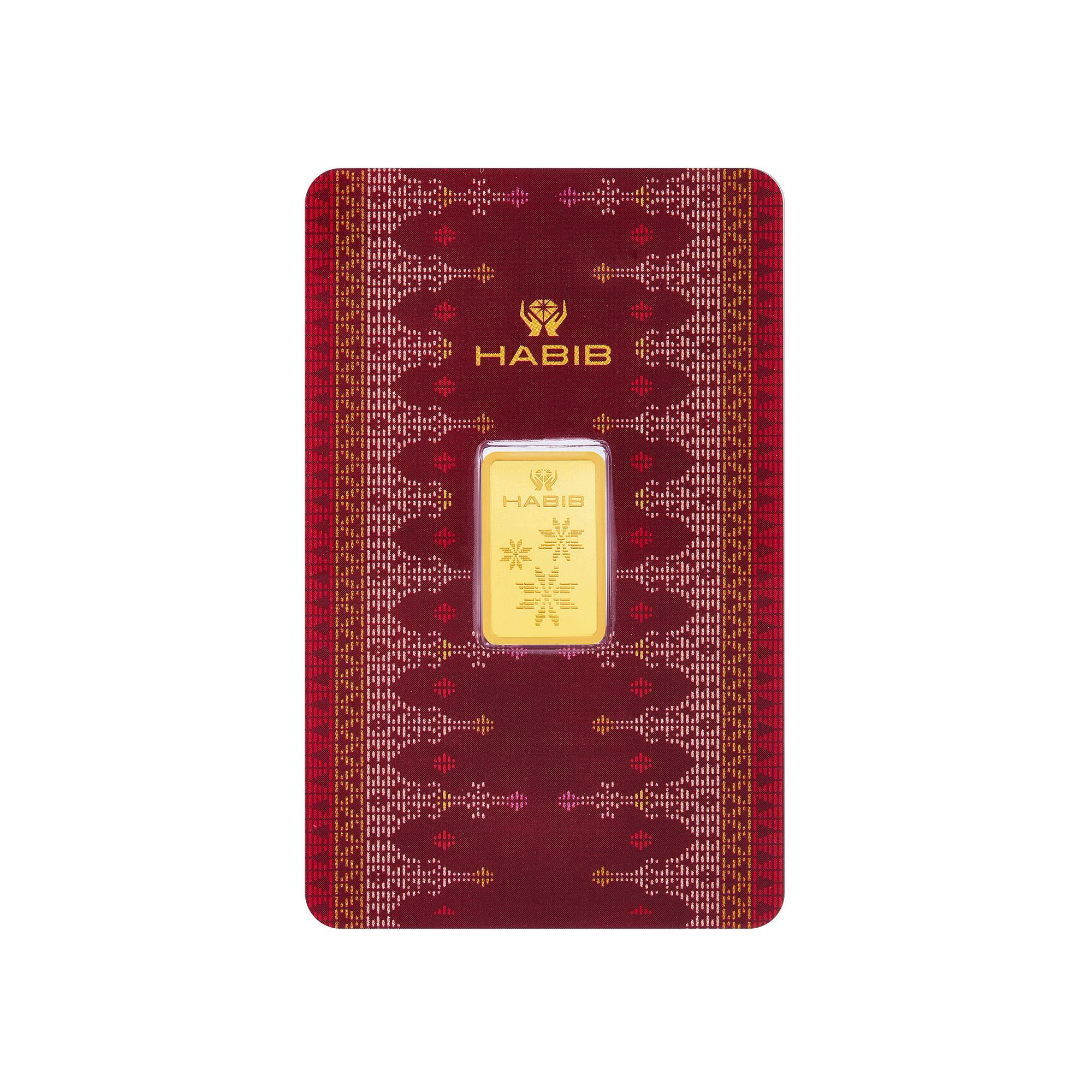 HABIB 2.5g 999.9 Gold Bar (Songket) - Accredited by London Bullion ...