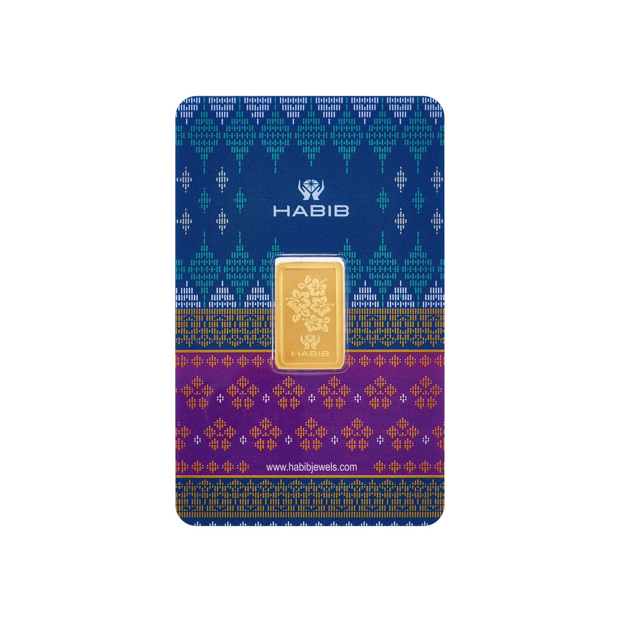 HABIB 2.5g 999.9 Gold Bar (Songket) - Manufactured By LBMA Goods Delivery Refiner