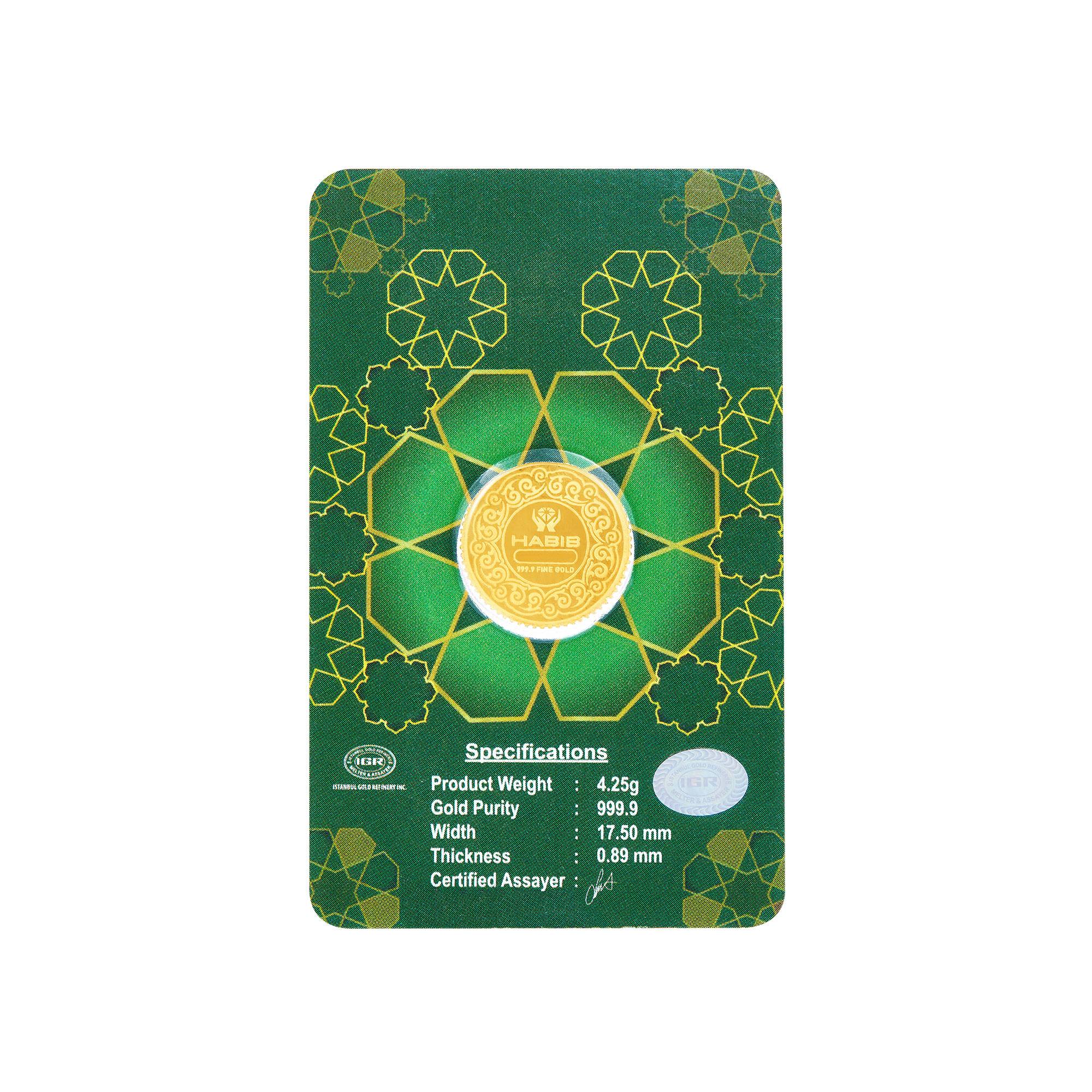 HABIB 1 Dinar 4.25g 999.9 Gold (Maroon/Green) - Accredited By London Bullion Market Association ...