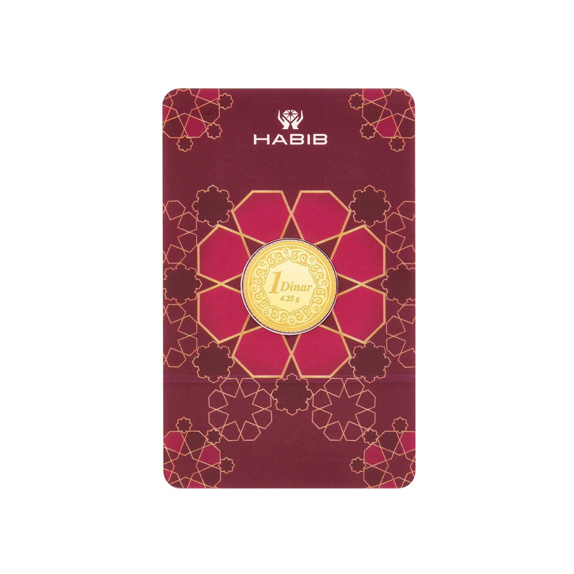 HABIB 1 Dinar 4.25g 999.9 Gold (Maroon/Green) - Accredited By London ...