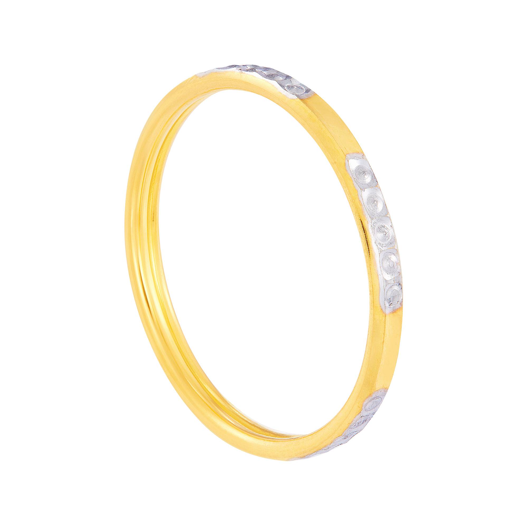 916/22K Yellow and White Gold Ring