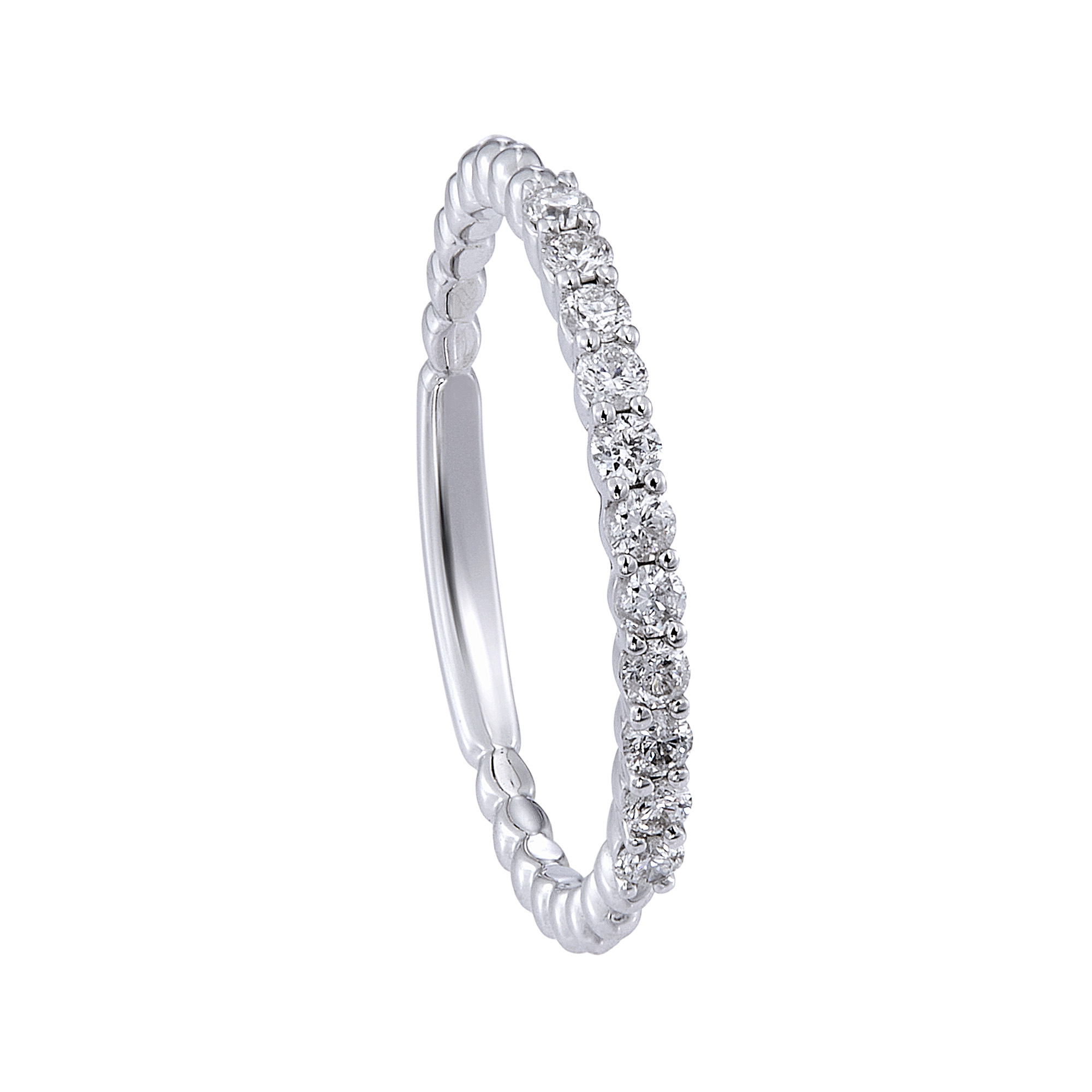 Round Diamond Ring in 750/18K White Gold 267410823