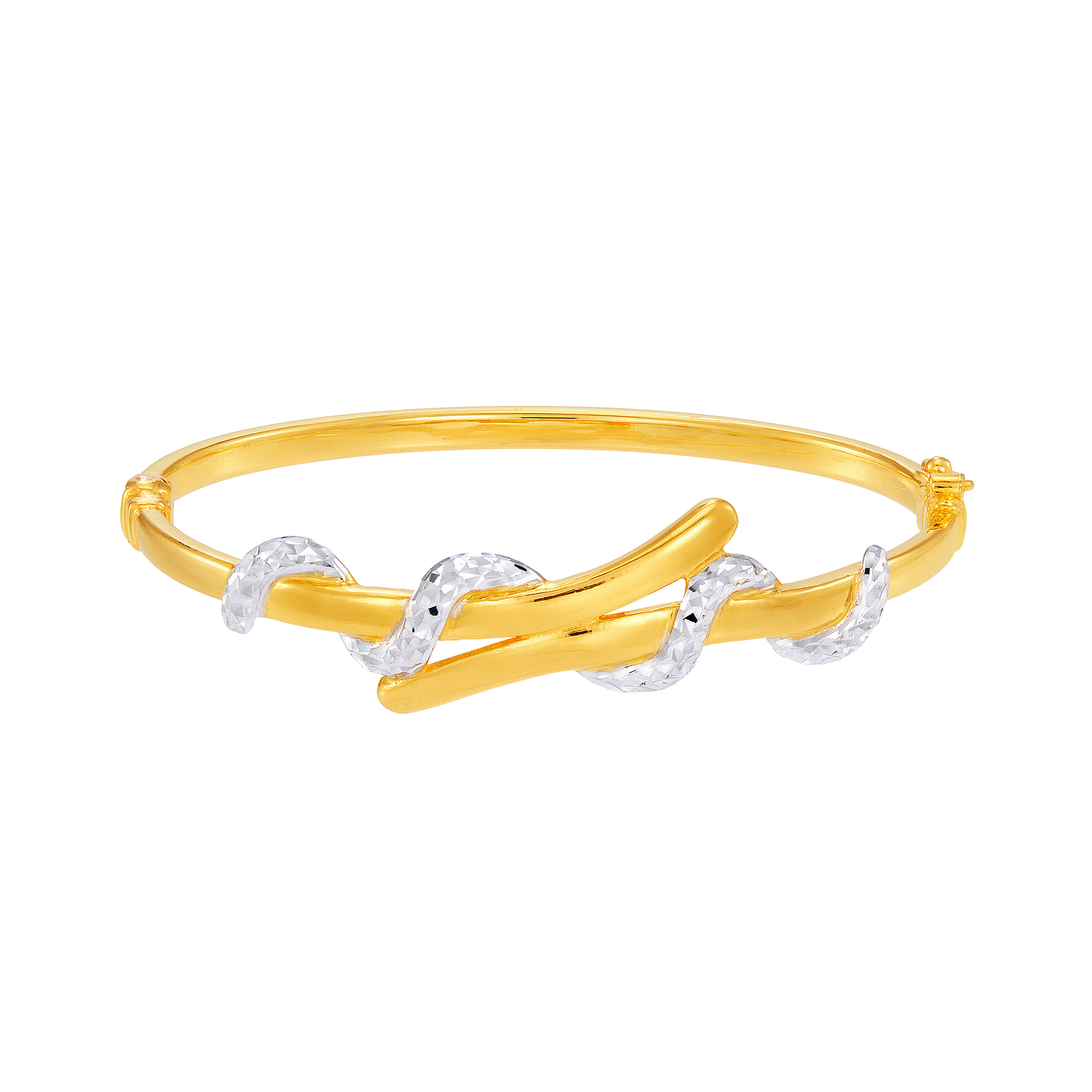 916/22K Yellow and White Gold Bangle BK17020124