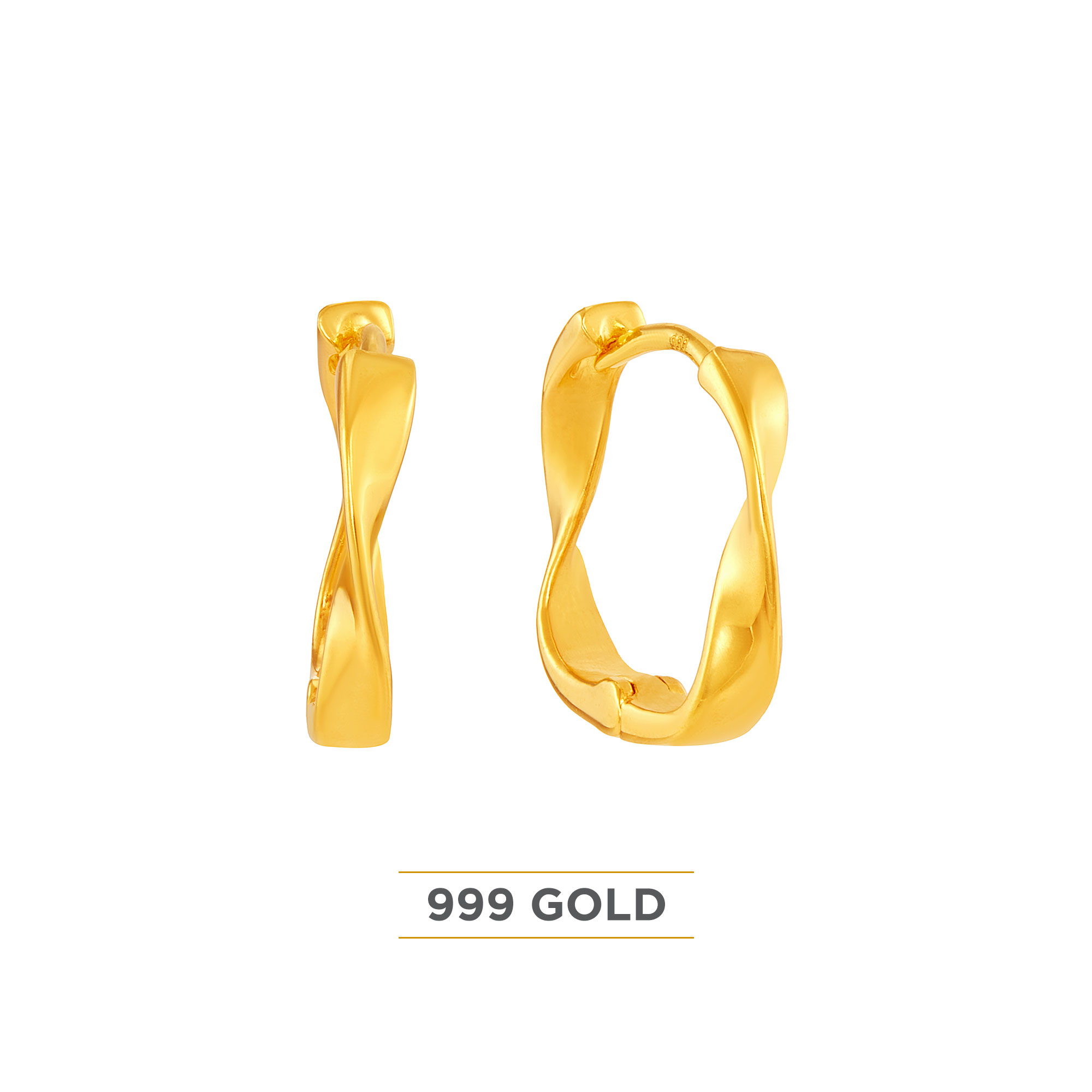 999/24K Yellow Gold Earrings 9GE00081124