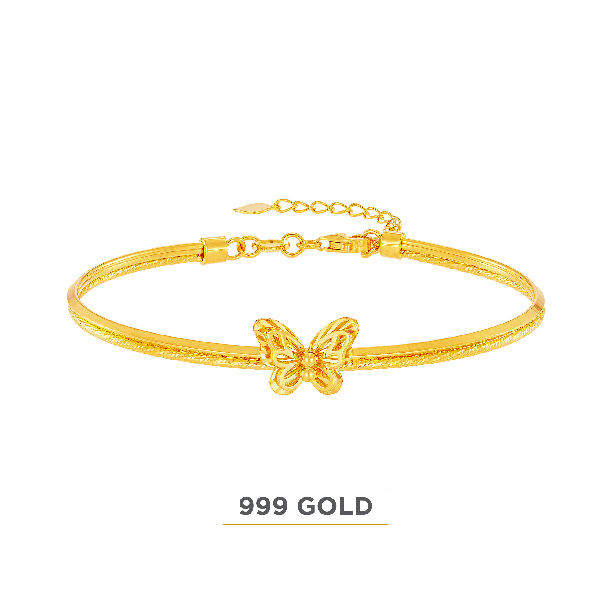 999/24K Yellow Gold Bangle (Butterfly) 9GB00021024
