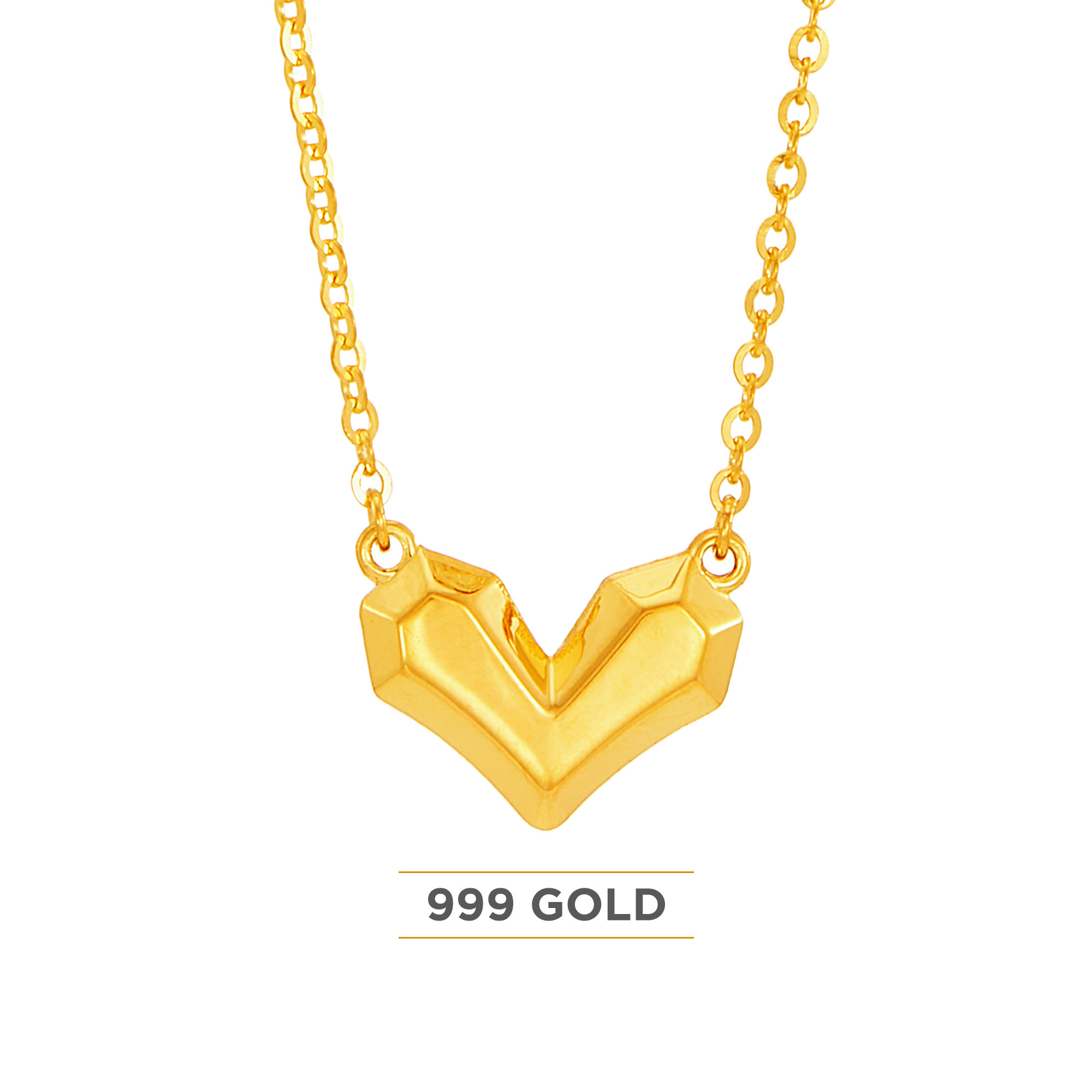 999/24K Yellow Gold Necklace WWGC1630824