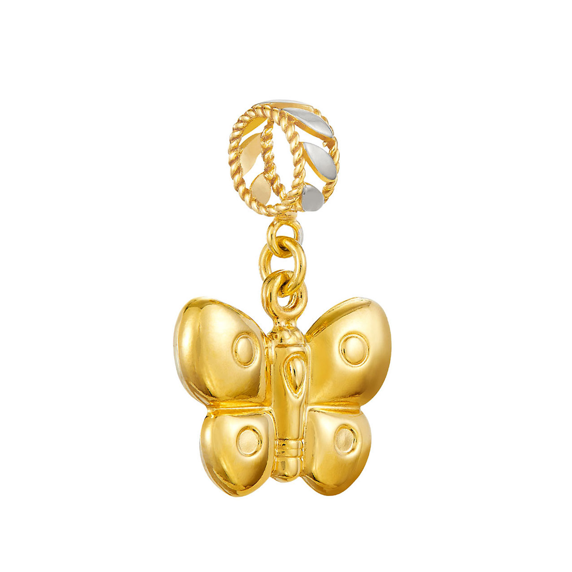 Oro Italia 916 Yellow and White Gold Charm GCM90181020-BI