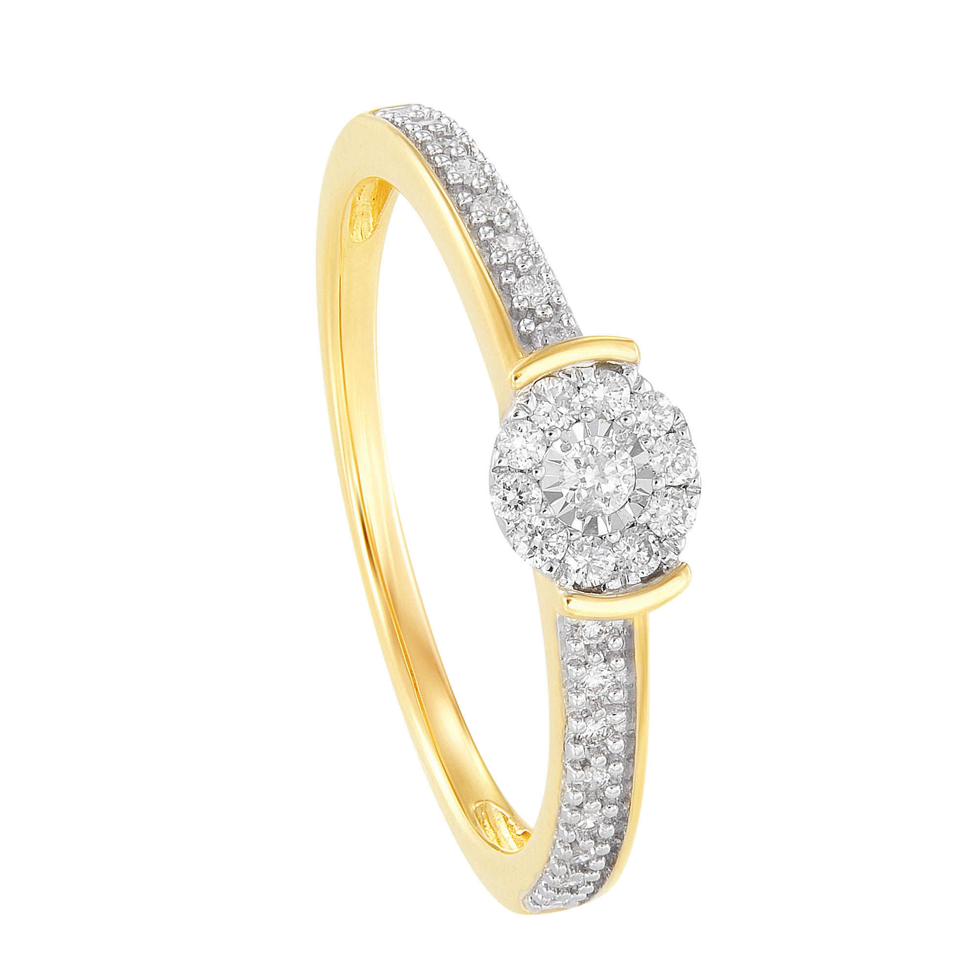 Darius Diamond Ring in 375/9K Yellow Gold 24885 | HABIB