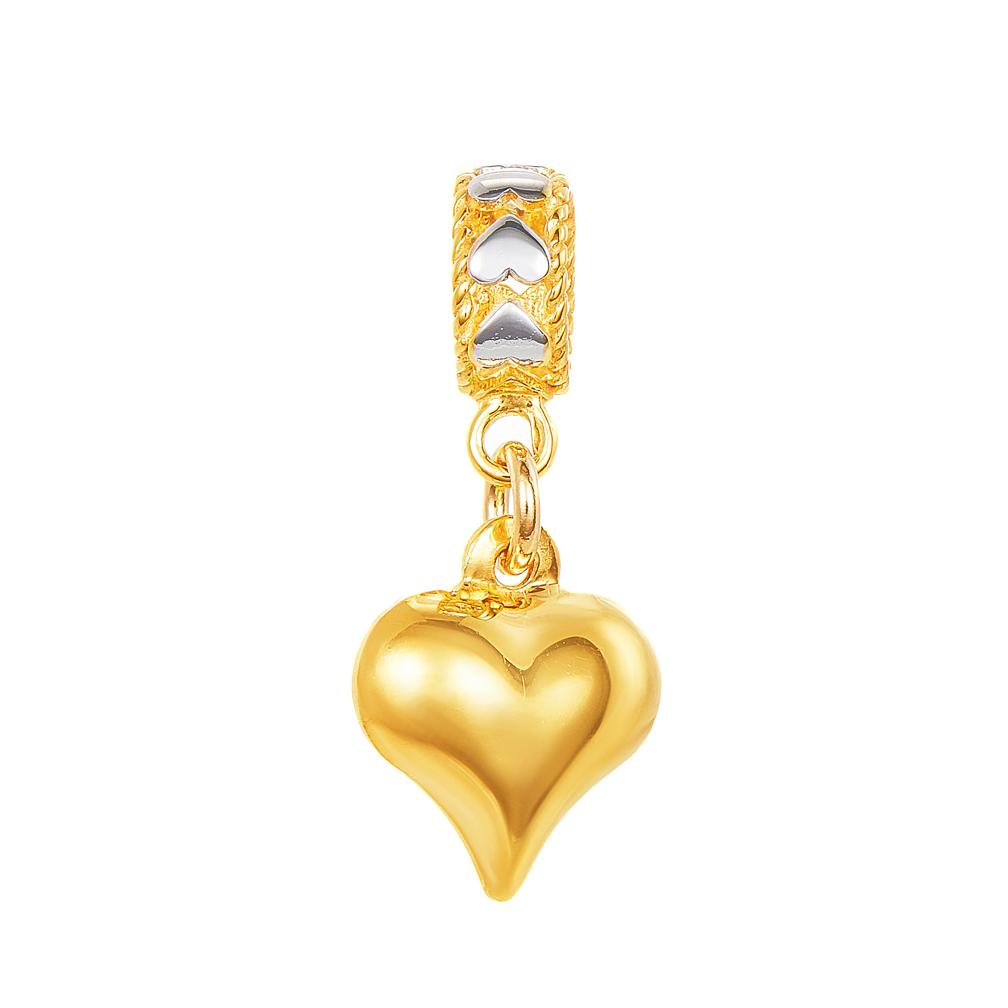 Oro Italia 916 White and Yellow Gold Charm GCM90021020-BI