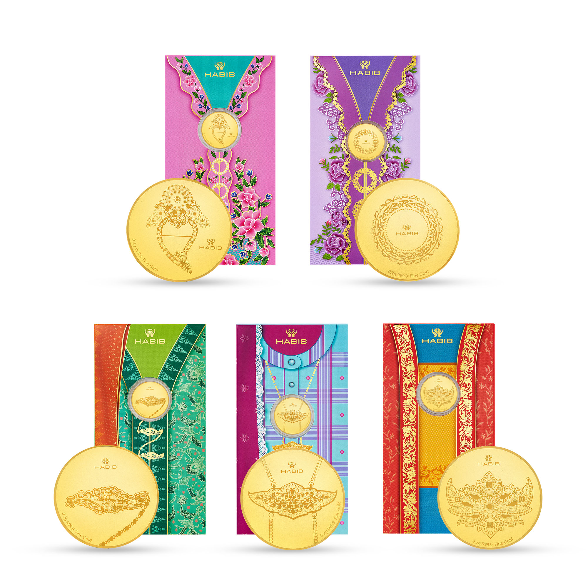 Kebaya Collection Gold Wafer Coin 999.9 Gold (0.20G)